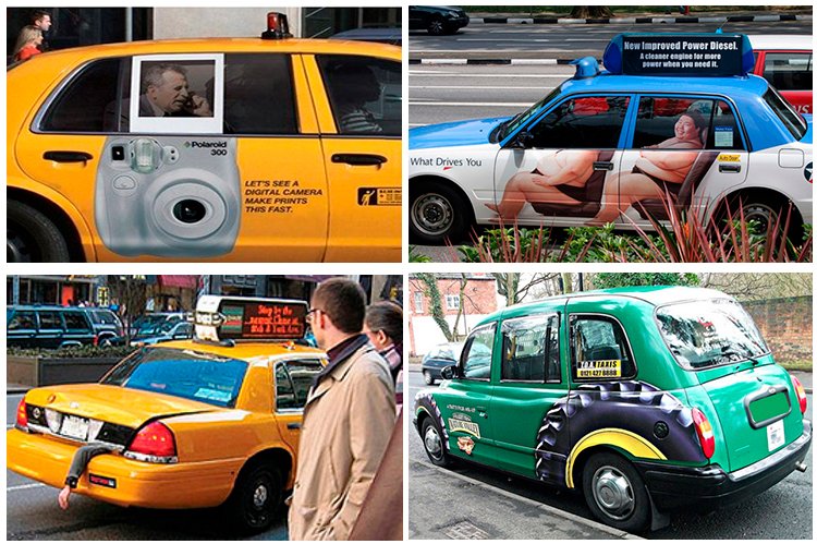 ¡Taxiii!: 20 publicidades innovadoras en taxis » Revista Colectibondi
